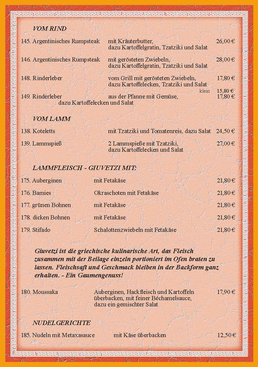 Griechische Restaurant am Stadtpark in Kulmbach